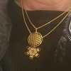 Gold Plated on Silver Torus Silver Necklace Sacred Sacred Geometry ...