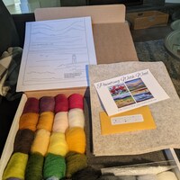 Sheep Felted Painting Kit Landscape Picture Needlepoint - Etsy Canada