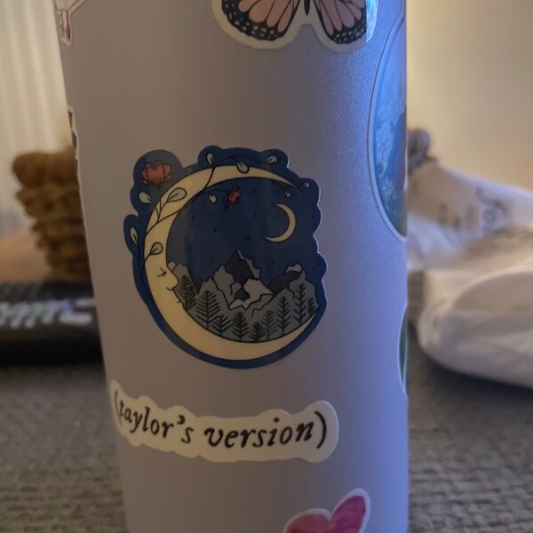 Mountain Moon Vinyl Sticker, Moon Stickers, Sleeping Moon, Trendy ...