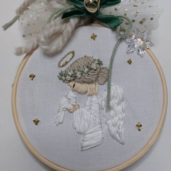 PDF Pattern - 3" Ornament Angel - Step by Step Beginner Embroidery ...