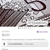 Movie Night Overlay Mosaic Crochet PATTERN ONLY, Movie Throw, Popcorn ...