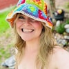 Easy Crochet Pattern-crochet Bucket Hat–alice- Granny Square Bucket Hat ...