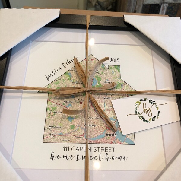Personalized Housewarming Gifts, Personalized Home Map, First Home Gift ...