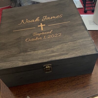 Baptism Gift, Baptism Memory Box, Keepsake Box, Baptism Gift for Boy ...