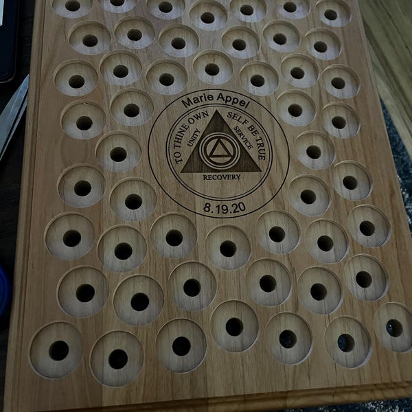 Recovery Coin Display, Rarely Have We Seen a Person Fail AA Slogan, 12 ...