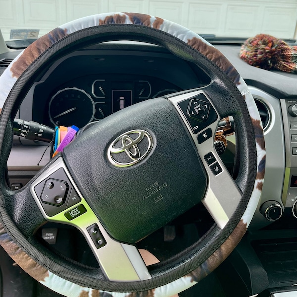 Brown Cowhide Steering Wheel Cover - Etsy