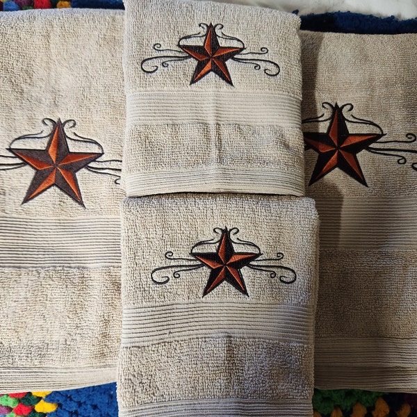 Western Star Scroll - Machine Embroidery Design - Etsy