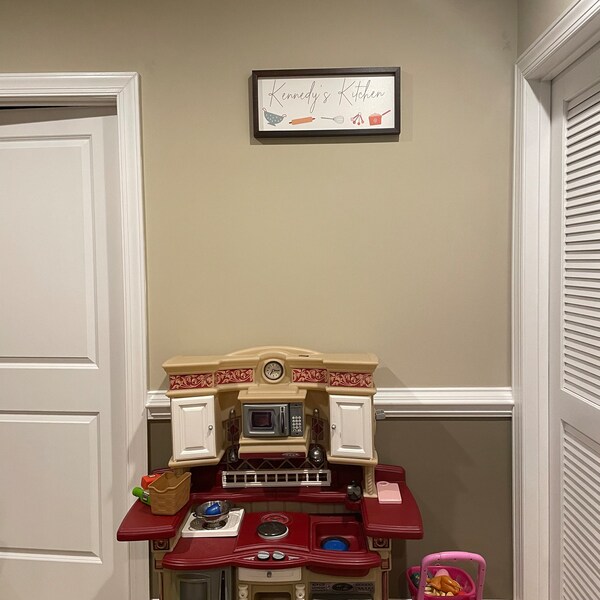 Girls Name Sign for Play Kitchen, Toddler Girls Playroom Decor, Toddler ...