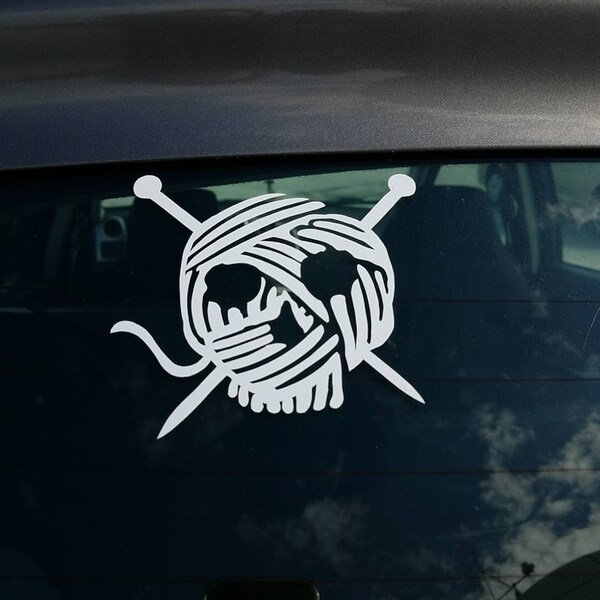 Crafty Knitting Car Decals, Laptop Decal, Vinyl Stickers for Your Car ...