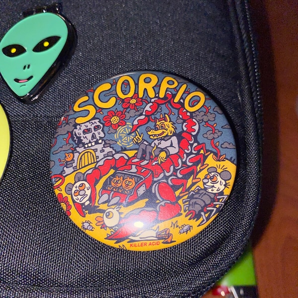 Scorpio Button - Etsy