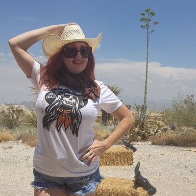 Crazy Cowgirl El Ray Art Short Sleeve Tee - Etsy