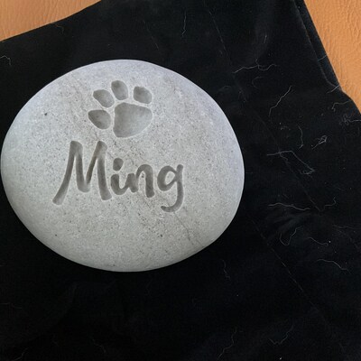 Custom Engraved Word Stone Personalized Grey Stone - Etsy