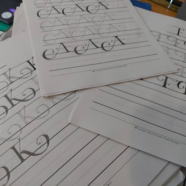 Digital- Flourished Block Lettering 2020 Guide - Etsy