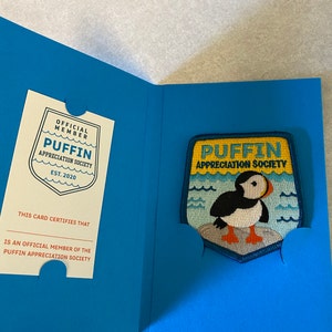 Puffin Appreciation Society Patch with Optional Membership - Etsy