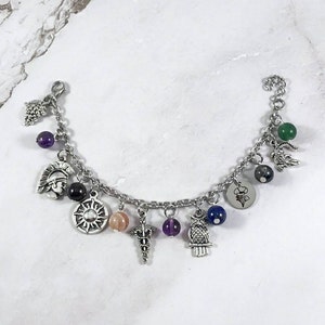 Astraea Charm Bracelet Astrea Greek Goddess Greek Mythology - Etsy