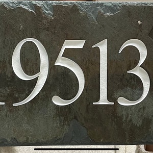 ADDRESS SIGN carved Stone House Number / Marker Plaque / | Etsy