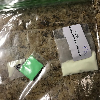 Aqua Glow in the Dark Neon Pigment Powder - Etsy