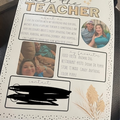 Neutral Boho Meet the Teacher Template - Etsy