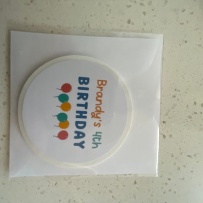 Personalized Happy Birthday Stickers, Goody Bag Stickers, Custom ...