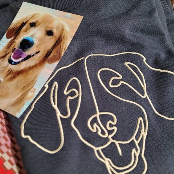 Custom Embroidered Pet Sweatshirts With Pet Photo and Name,personalised ...