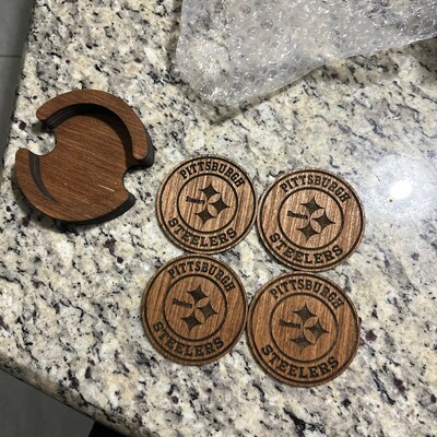 Alabama Crimson Tide Coasters 4 Laser Engraved, Stained & Sealed ...