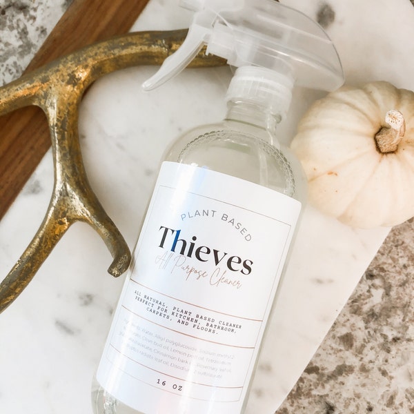 Thieves Household Cleaner Label - Etsy