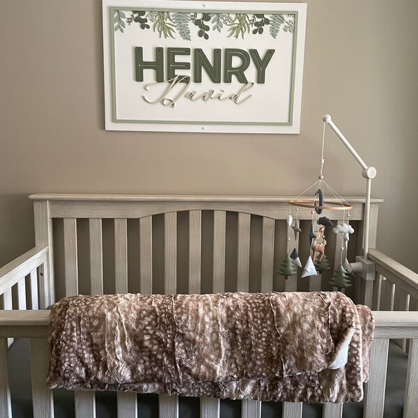 Custom Wood Name Sign: Hanging Branches Nursery Decor - Etsy
