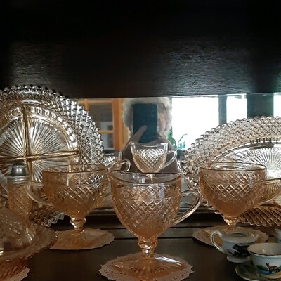 Crystal Manhattan Depression Glass Insert for Relish Tray - Etsy