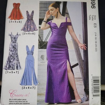 Simplicity S8875 Sewing Pattern, Misses and Women's Plus Size Deep V ...