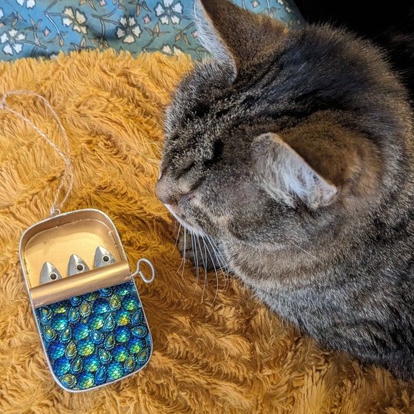 The ‘blue Collection’ Tin of Sardines Fish Hanging Metal Tin Decoration ...