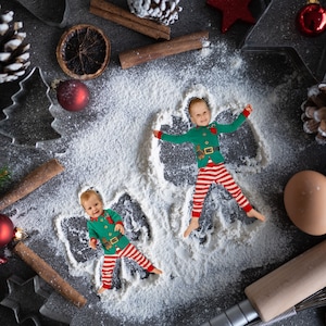 Christmas Baking Flour Angels Digital Backdrop Photography, Snow Angel ...