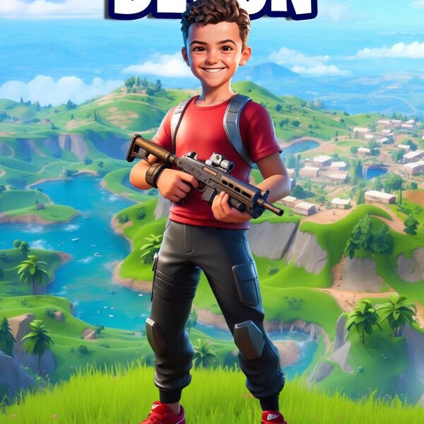 Custom Gamer Portrait From Photo, Personalized Game Character, Gamer ...