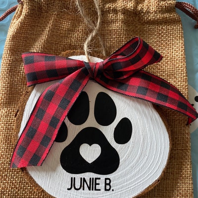 Paw Print Ornaments, Paw Print Dog Ornament, Christmas Gift ...