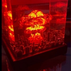 Explosion Bomb Resin Lamp, Atomic Bomb Resin Night Lights, Nuke Lamp ...
