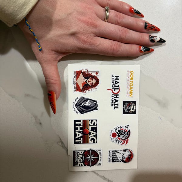 Red Rising Sticker Sheet: Science Fiction Book Lover Decals for Kindle ...