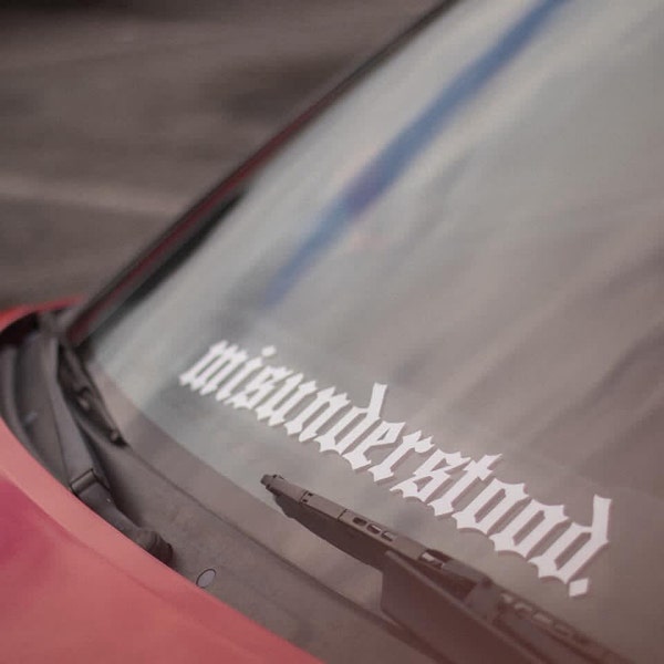 Misunderstood Decal Sticker Windshield Banner Vinyl Car Graphic - Etsy