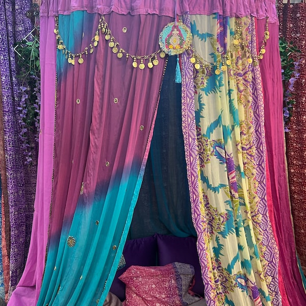 Boho Canopy, Boho Decor, Bed Canopy, Canopy, Fort, Tent, Party Prop ...