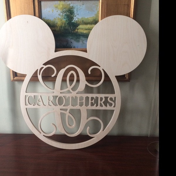 Walt Disney Wedding - Wooden Monogram - Disney Bride - Wooden Initials ...