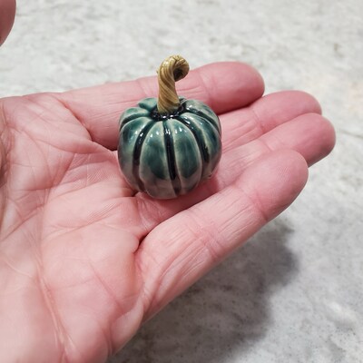 Hand Made Ceramic Stoneware Mini Miniature Pumpkin Pumpkins Fall Decor ...