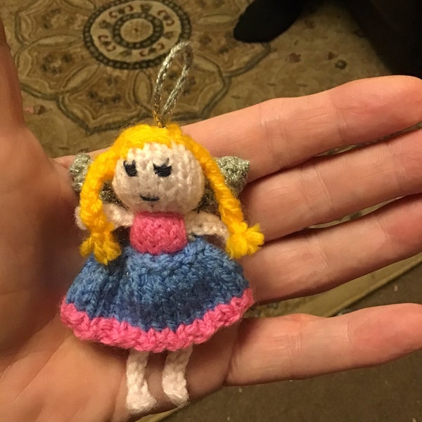 10 TINY FAIRIES - Toy Knitting Pattern, 4" (10cm) - Fairy Knitting ...