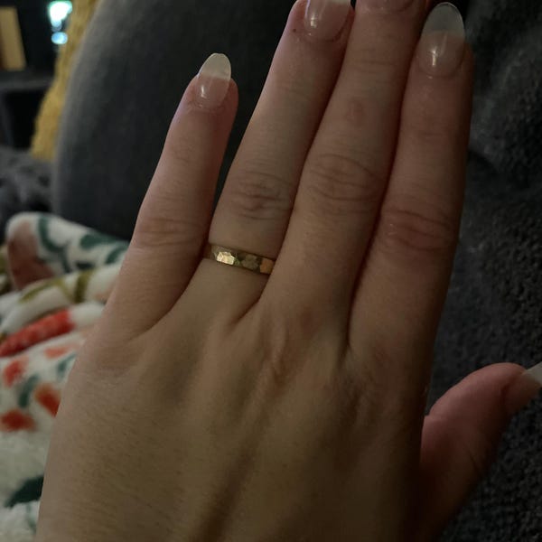 14k Gold Filled Texture Ring 3.8mm Width ZP-166 - Etsy