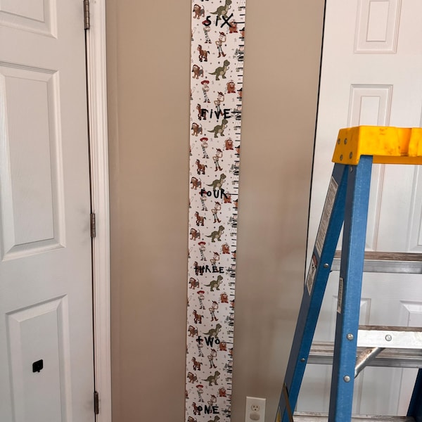MAVERIK Aviator Canvas Growth Chart | Kids Room | Nursery | Height ...