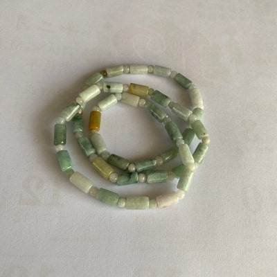 Djade-new Certified Natural Yellow Grade A Jadeite Jade Beaded Bracelet ...
