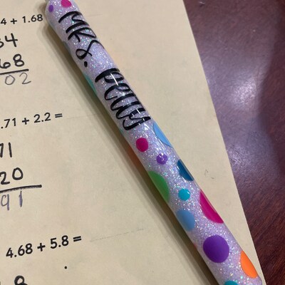 Crayon Pen Cursive Teacher Pen Teacher Gift - Etsy UK