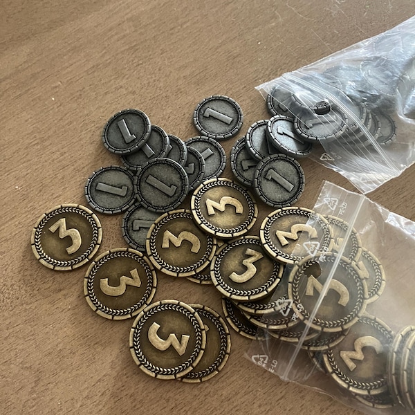 Arabic Antique Gold Metal Coins, 22mm, for Treasure Chest, Board Game ...