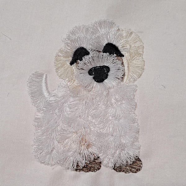 Cockapoo Fringe Dog Fluffy Chenille Puppy Machine Embroidery Designs ...