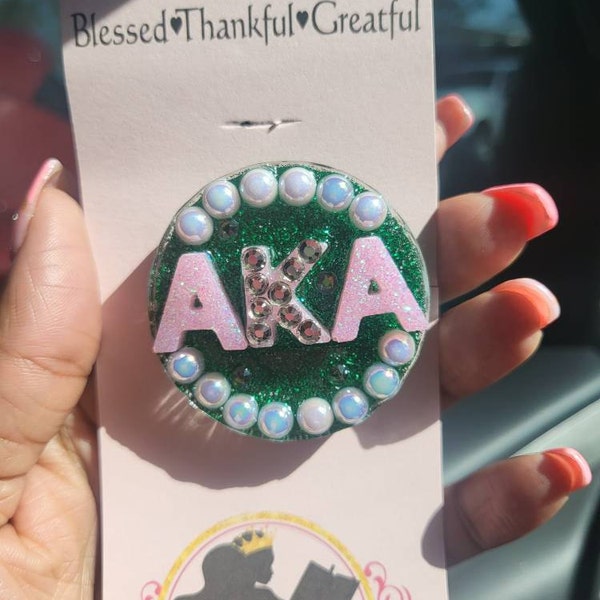 AKA Badge Reel #3, Alpha Kappa Alpha, AKA Nurse, Sorority Gift, Pink ...