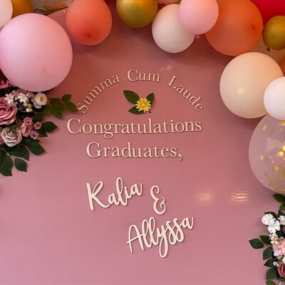 Birthday Backdrop Name Sign, Name Sign for First Birthday Party, Wood ...