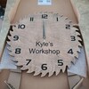 Saw Blade Laser Engraved Rustic Clock, Fully Customizable Text, Gift ...