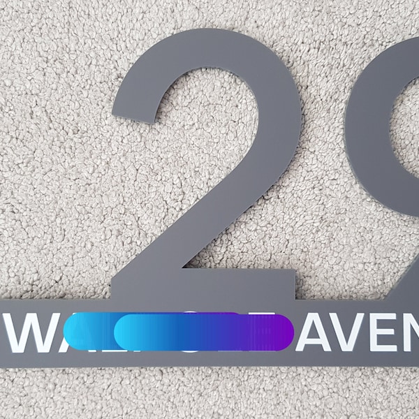 Modern House Numbers | Contemporary Floating House Sign - Etsy